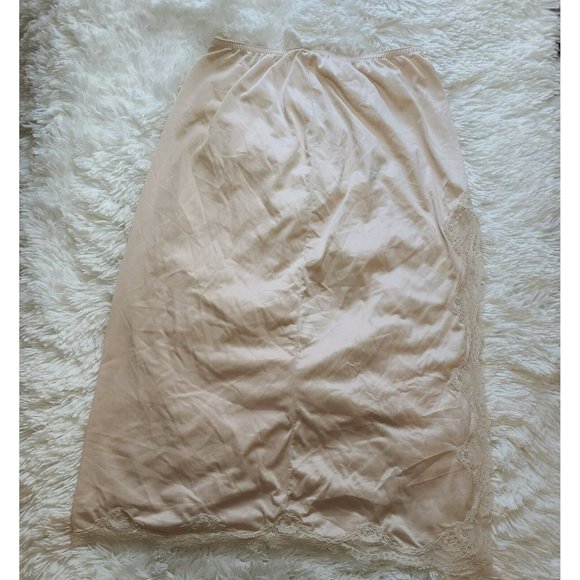 Intimates & Sleepwear | Vintage Half Slip Embroidered Lace Hem And Side ...